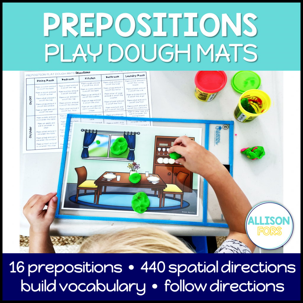 Prepositions Play Dough Mats NO PREP | Allison Fors, Inc.