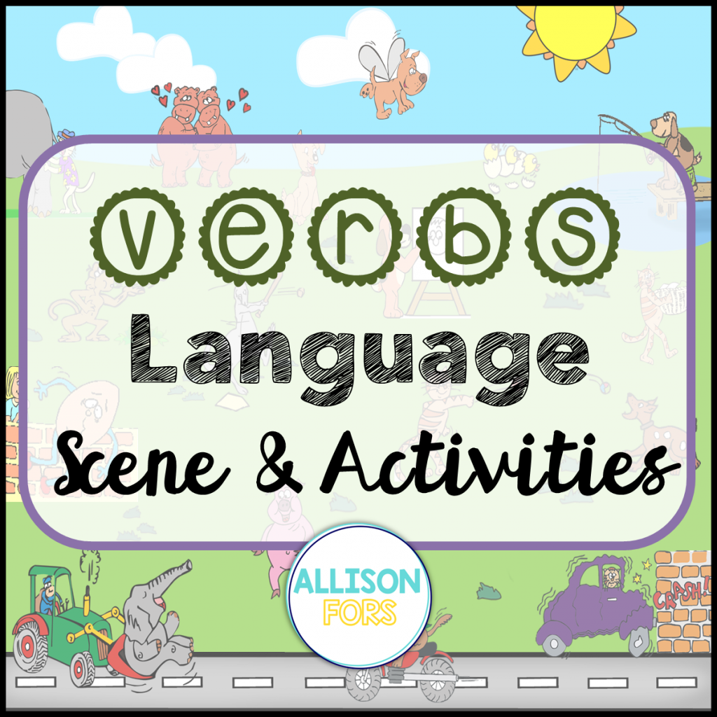 Verbs Picture Scene for Speech Therapy - Language Scene | Allison Fors ...