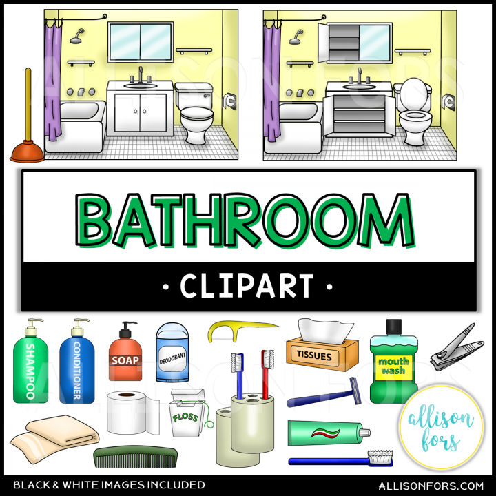 House: Bathroom Clip Art | Allison Fors, Inc.