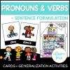 Pronouns & Verbs Cards and Activities | Allison Fors, Inc.