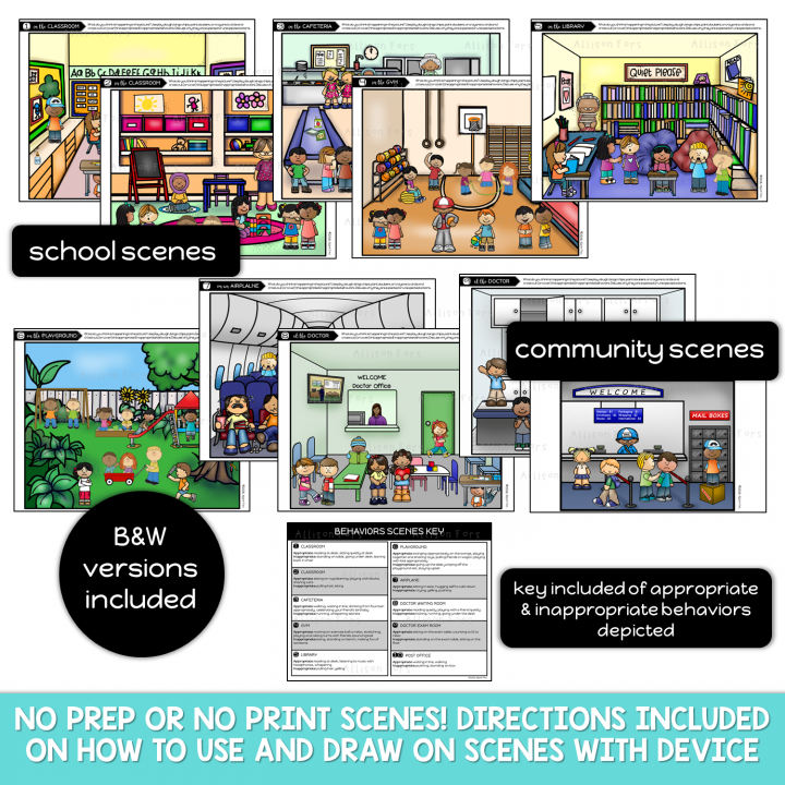 Behavior Management Activities - School and Community Themed Social ...