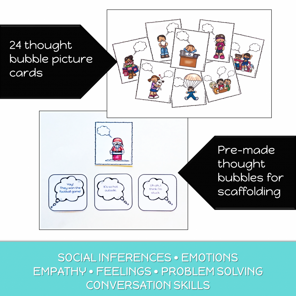 Thought Bubble Inferences Picture Cards | Allison Fors, Inc.