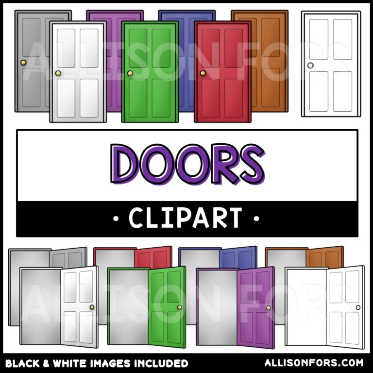Doors Clip Art - Open and Closed Door Images | Allison Fors, Inc.