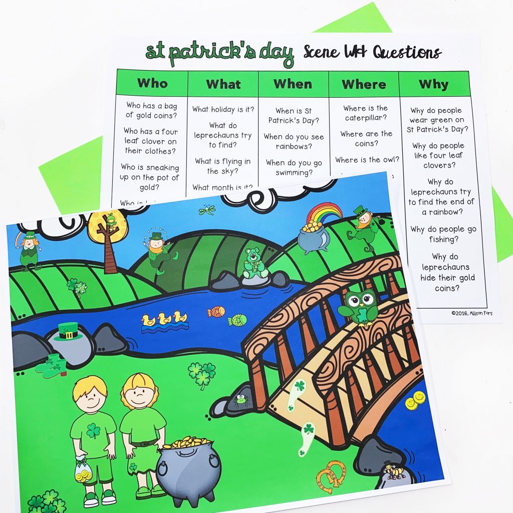 St Patrick's Day Picture Scene for Speech Therapy - Language Scene ...