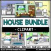 House Clip Art Bundle - Kitchen, Dining Room, Bathroom, Bedroom ...