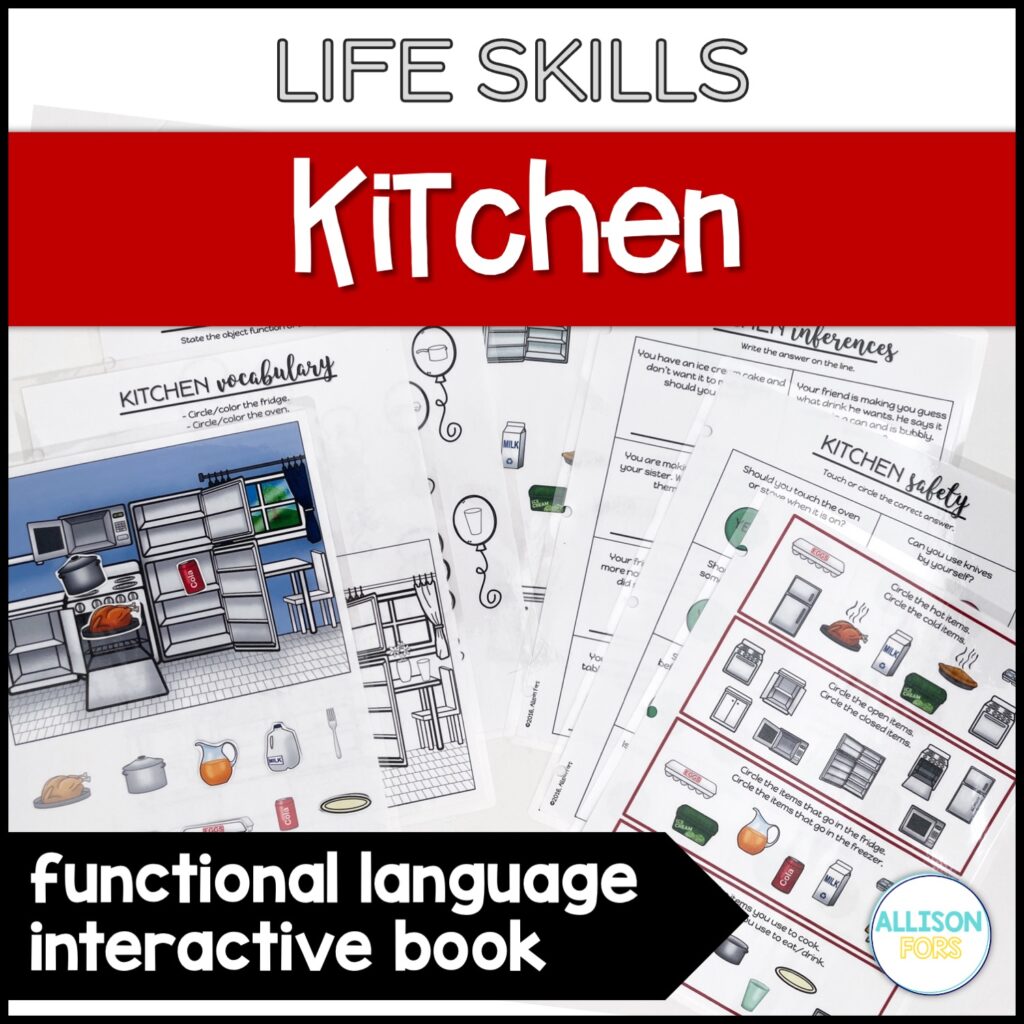 Kitchen Life Skills Interactive Book - Functional Language Activities ...