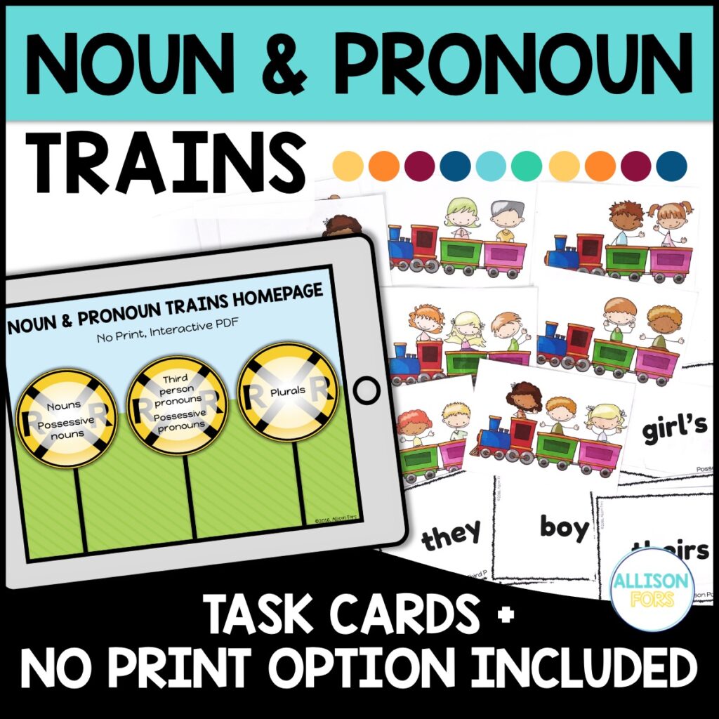 Pronouns Speech Therapy Cards - Printable and Digital | Allison Fors, Inc.