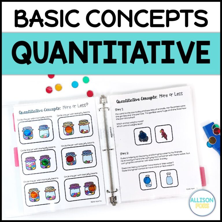 Quantitative Concepts Speech Therapy NO PREP | Allison Fors, Inc.