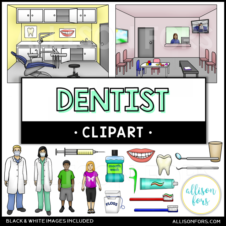 Community Helpers: Dentist Clip Art | Allison Fors, Inc.
