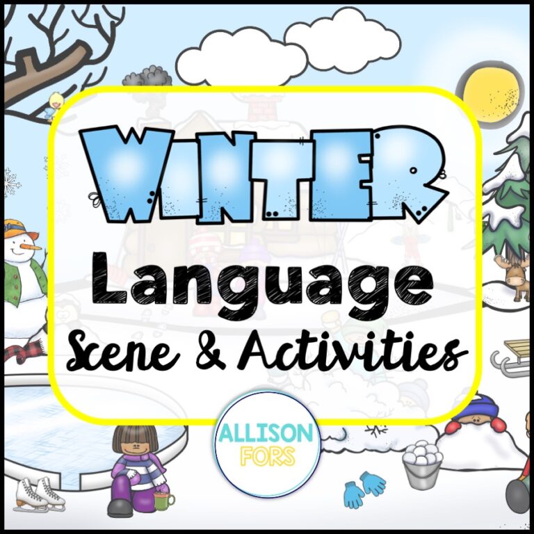Winter Picture Scene for Speech Therapy - Language Scene | Allison Fors ...