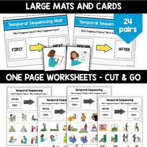 Sequencing Temporal Concepts Cards Speech Therapy | Allison Fors, Inc.