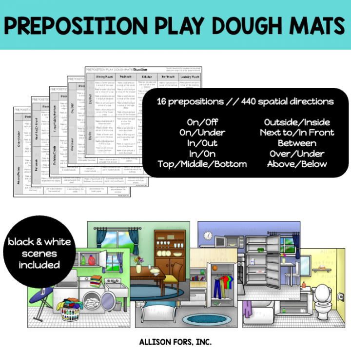 Prepositions Scenes Basic Concepts Speech Therapy NO PREP - Play Dough ...
