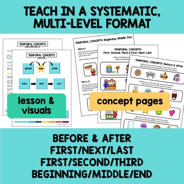 Temporal Basic Concepts Speech Therapy, Special Education, & ESL ...