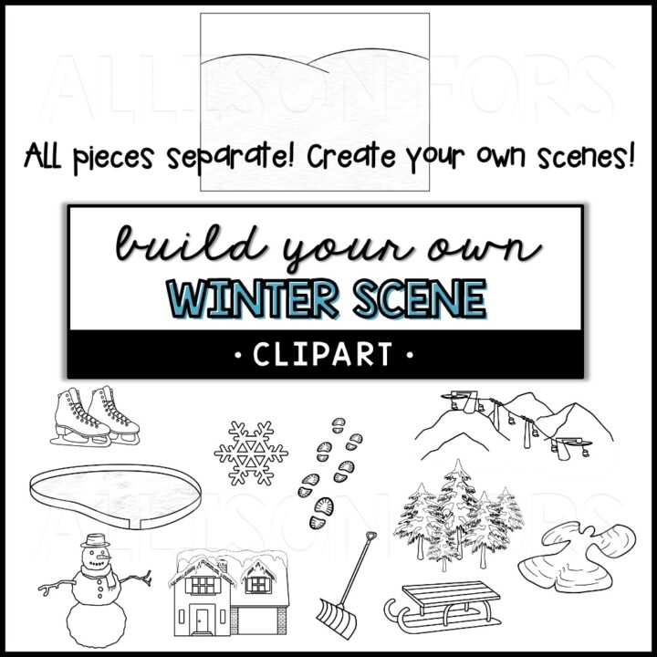 Winter Clip Art - Build Your Own Scene | Allison Fors, Inc.