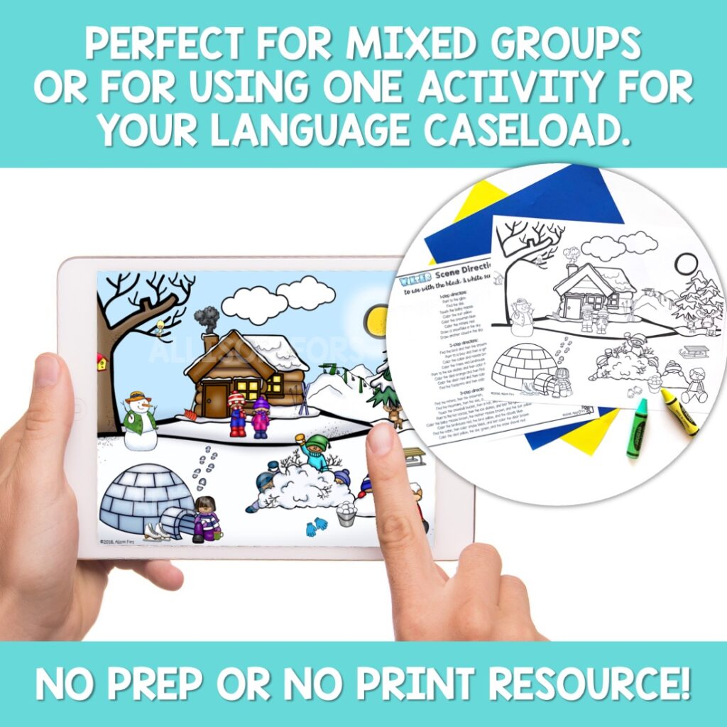 Speech Therapy Language Scene: Winter Themed | Allison Fors, Inc.