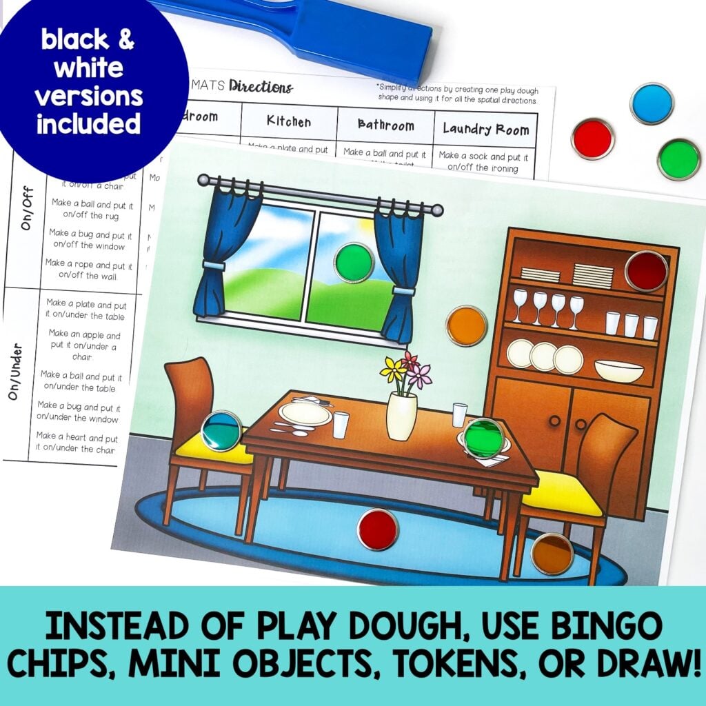 Prepositions Scenes Basic Concepts Speech Therapy NO PREP - Play Dough ...
