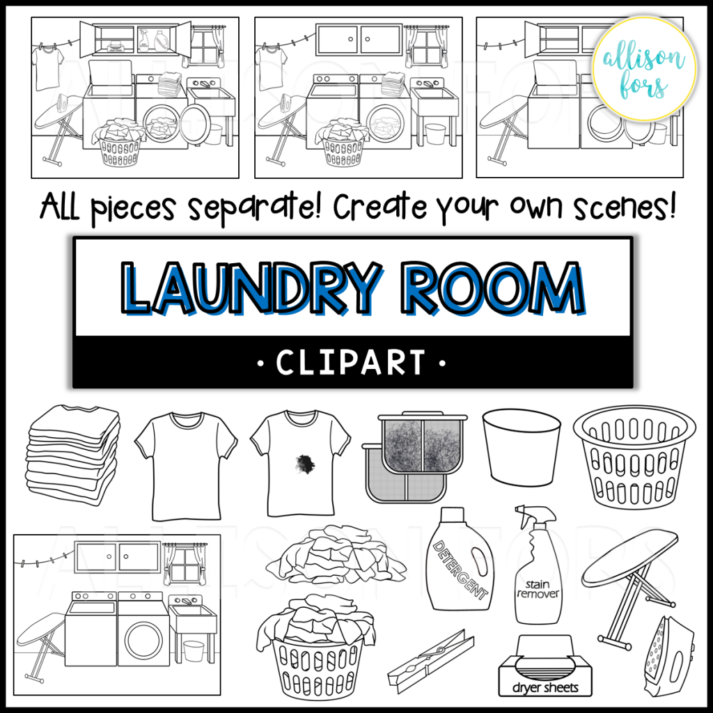 House: Laundry Clip Art | Allison Fors, Inc.