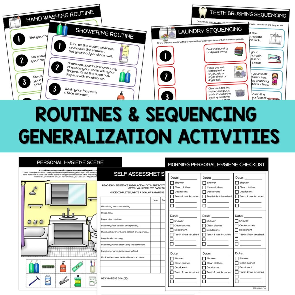Personal Hygiene Functional Life Skills Activities for Kids and Teens ...