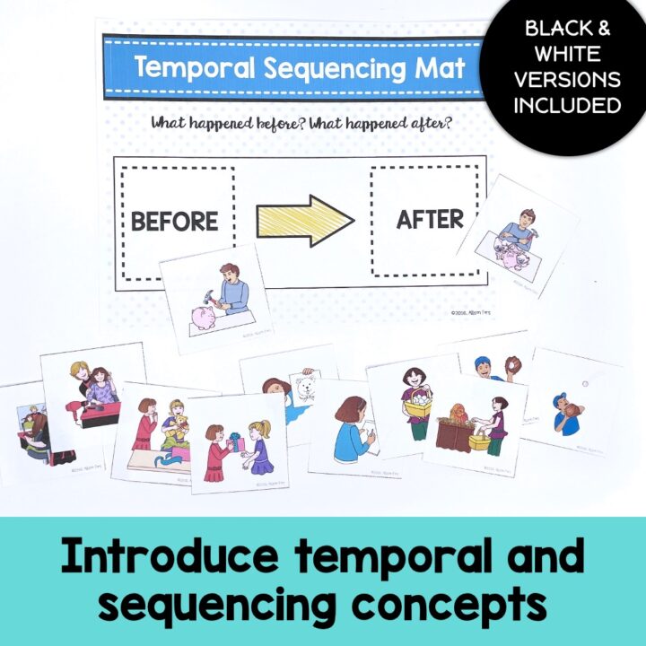 Sequencing Temporal Concepts Cards Speech Therapy | Allison Fors, Inc.