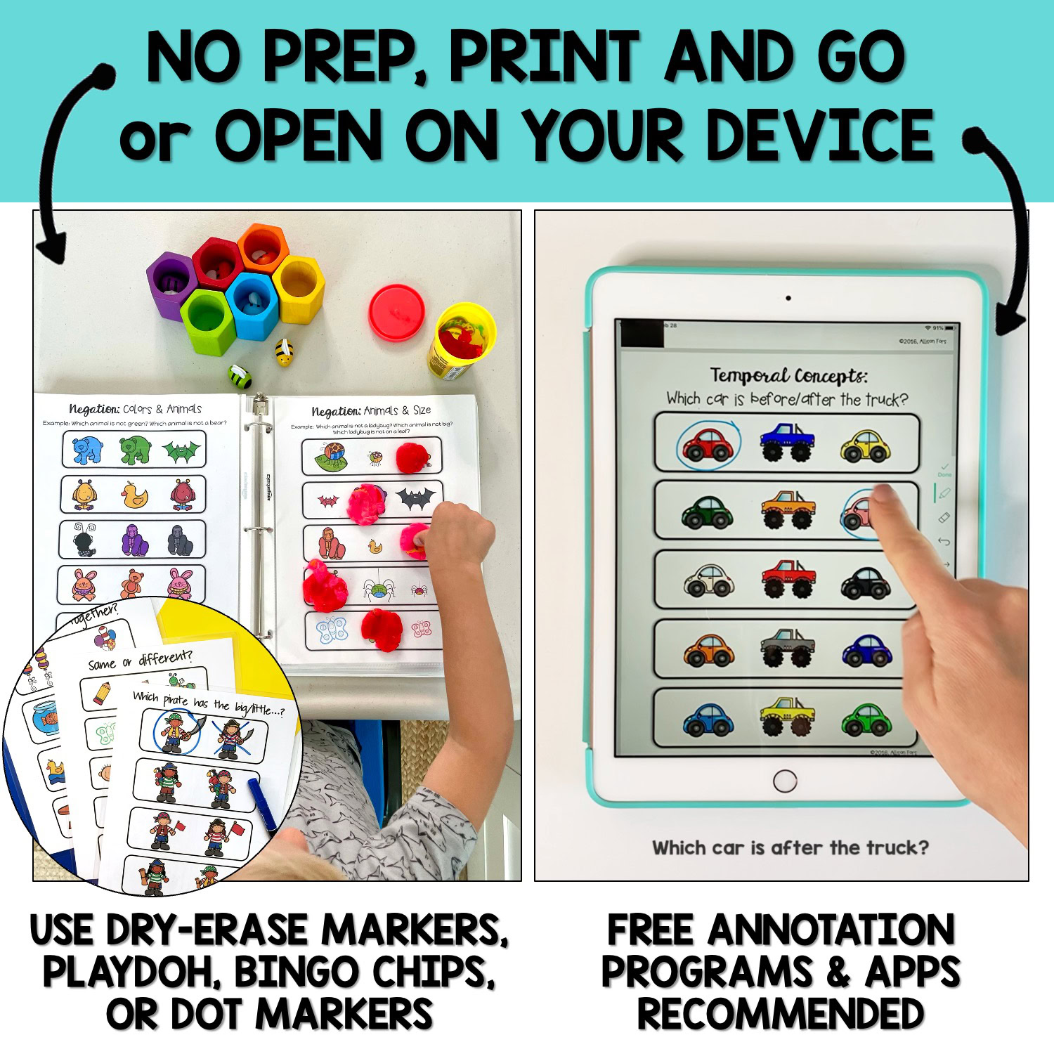 Basic Concepts Speech Therapy Bundle NO PREP | Allison Fors, Inc.