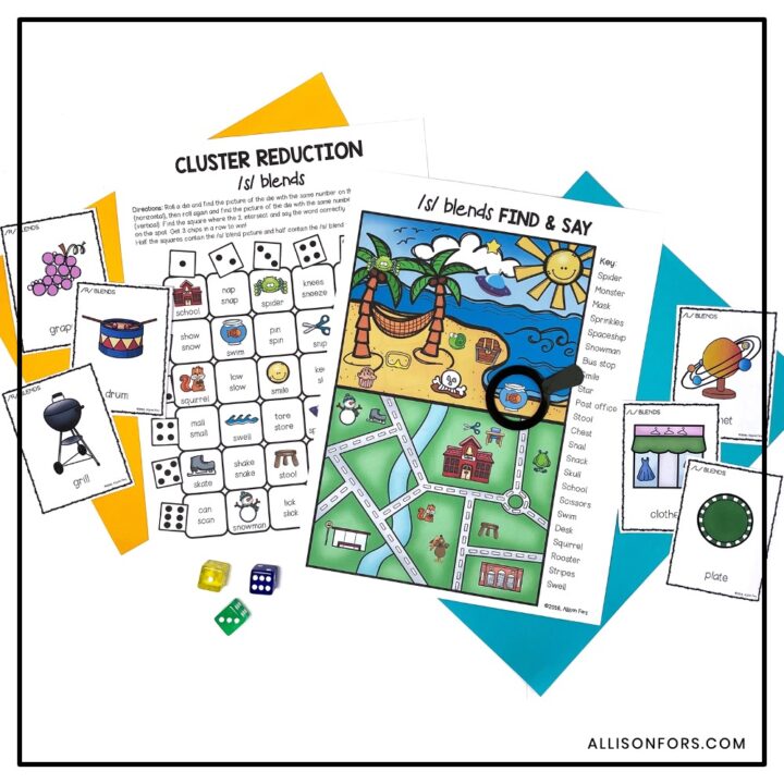 Consonant Cluster Reduction Phonology Activities for Speech Therapy ...
