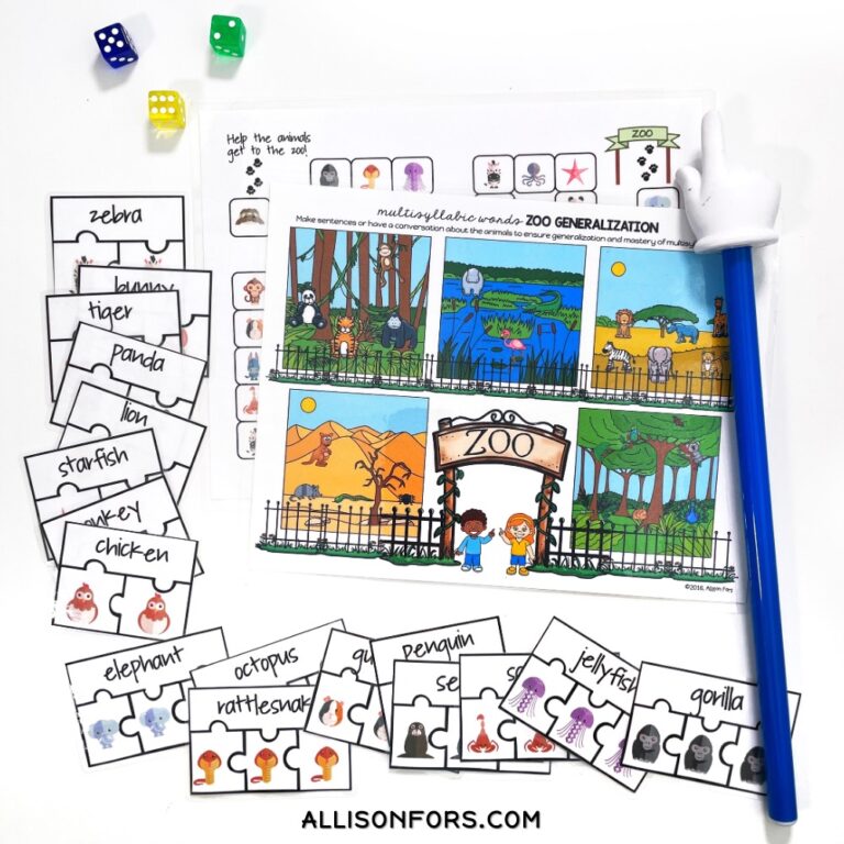 Multisyllabic Words - Games and Activities for Speech Therapy | Allison ...