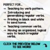Regular Past Tense Verbs Cards, Activities, and Grammar Games for ...
