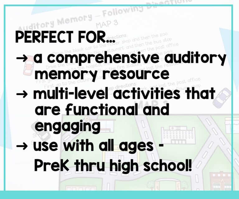 Auditory Processing and Memory Activities - Following Directions ...