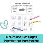 Sequencing Temporal Concepts Cards Speech Therapy | Allison Fors, Inc.