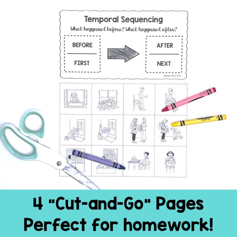 Sequencing Temporal Concepts Cards Speech Therapy | Allison Fors, Inc.