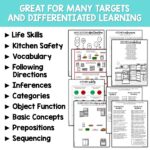 Kitchen Life Skills Interactive Book - Functional Language Activities ...