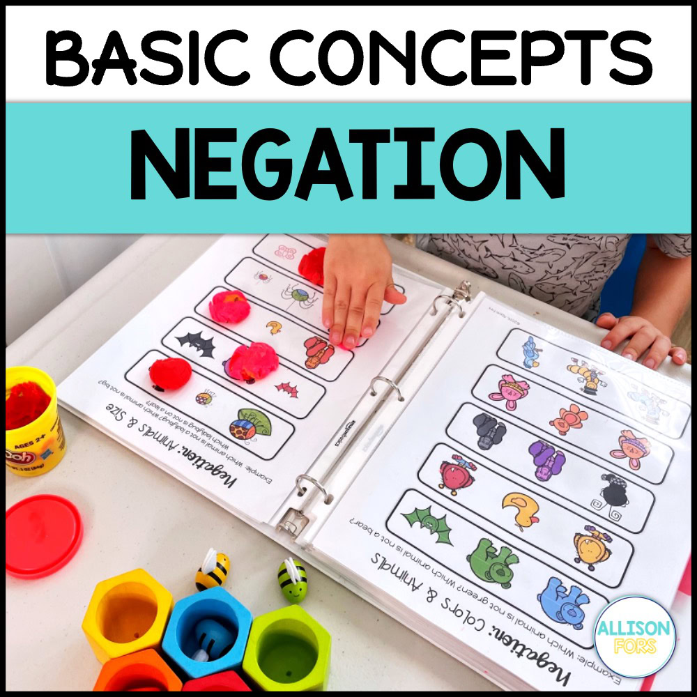 Negation Basic Concepts Speech Therapy NO PREP | Allison Fors, Inc.