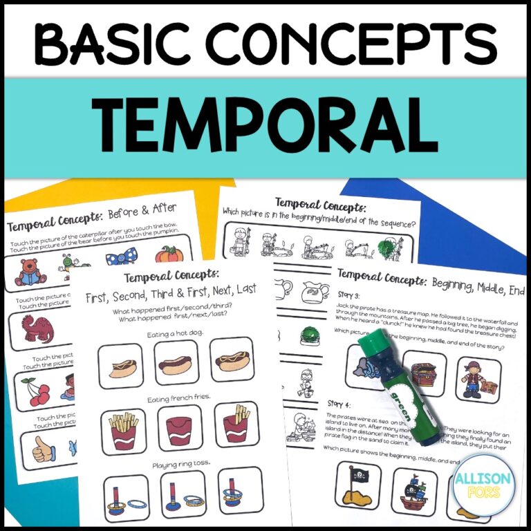 Temporal Concepts Speech Therapy NO PREP | Allison Fors, Inc.