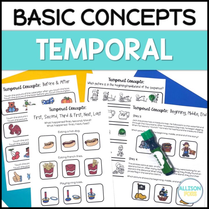 Temporal Concepts Speech Therapy NO PREP | Allison Fors, Inc.