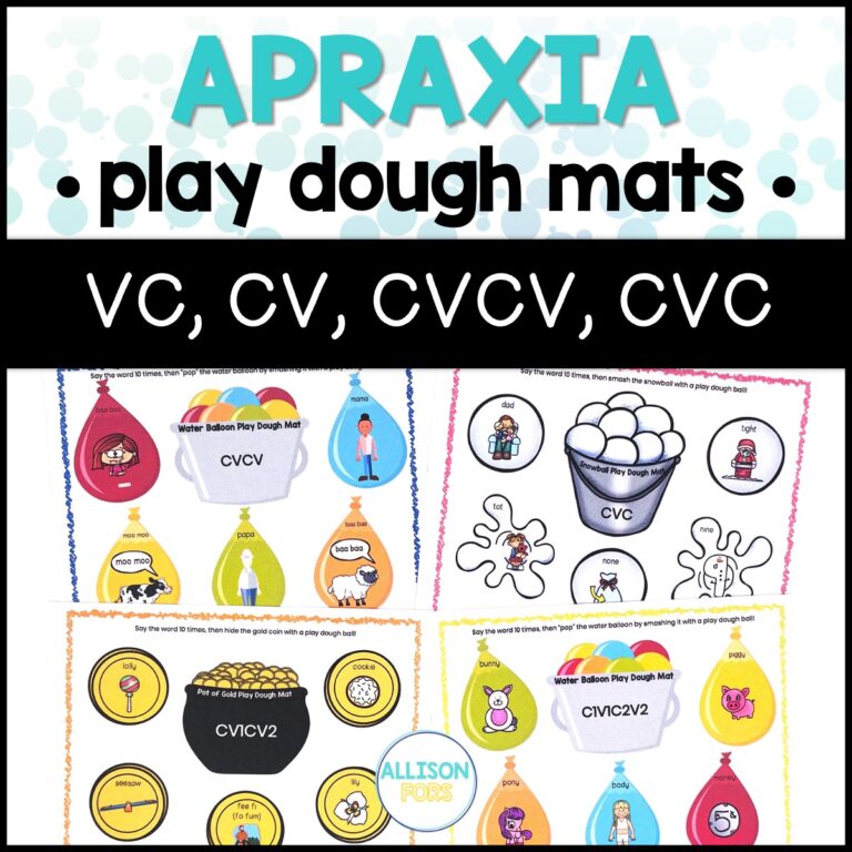 Apraxia of Speech Activities for Speech Therapy NO PREP | Allison Fors ...