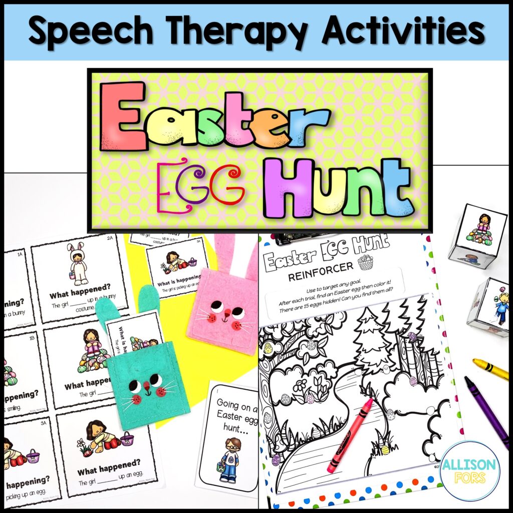 Easter Speech Therapy - Easter Egg Hunt Activities | Allison Fors, Inc.