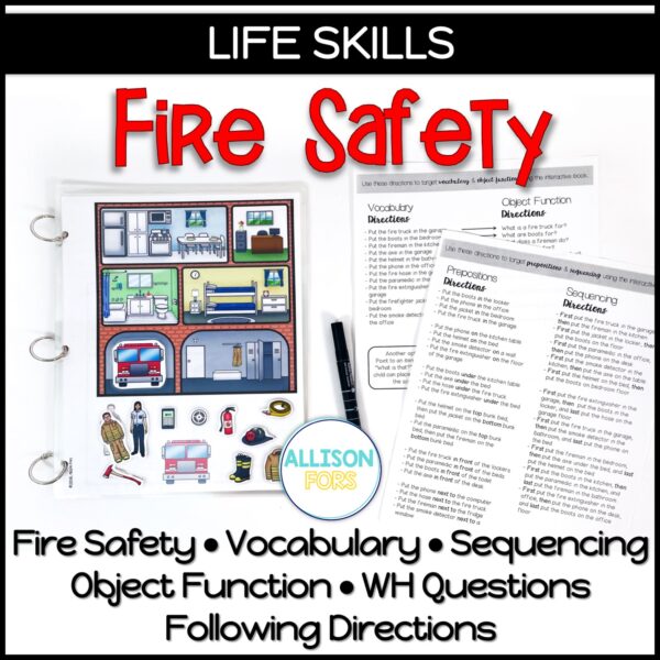 Life Skills Interactive Book: Fire Safety | Allison Fors, Inc.