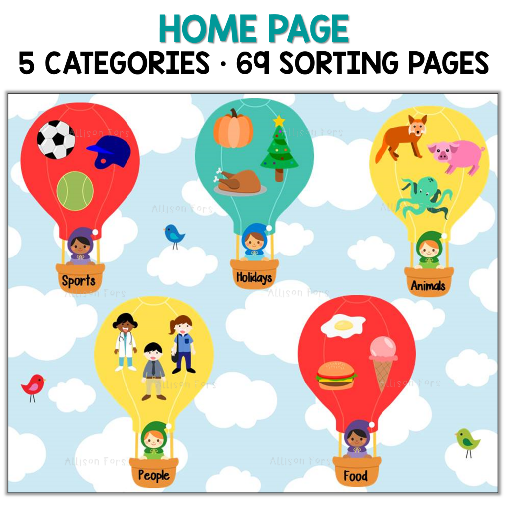 NO PRINT Category Sort - Categories Speech Therapy Activities Digital ...