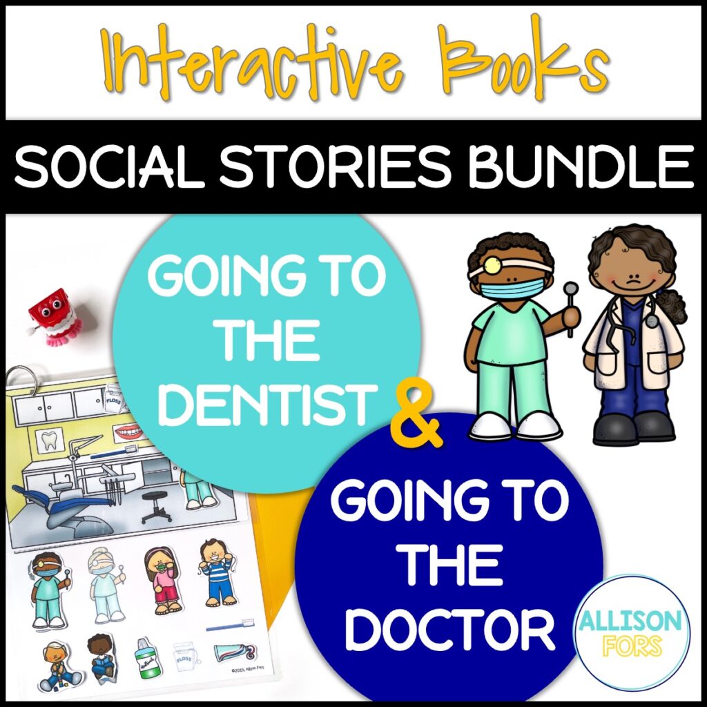 Social Stories Going to the Dentist & Doctor Interactive Books BUNDLE ...