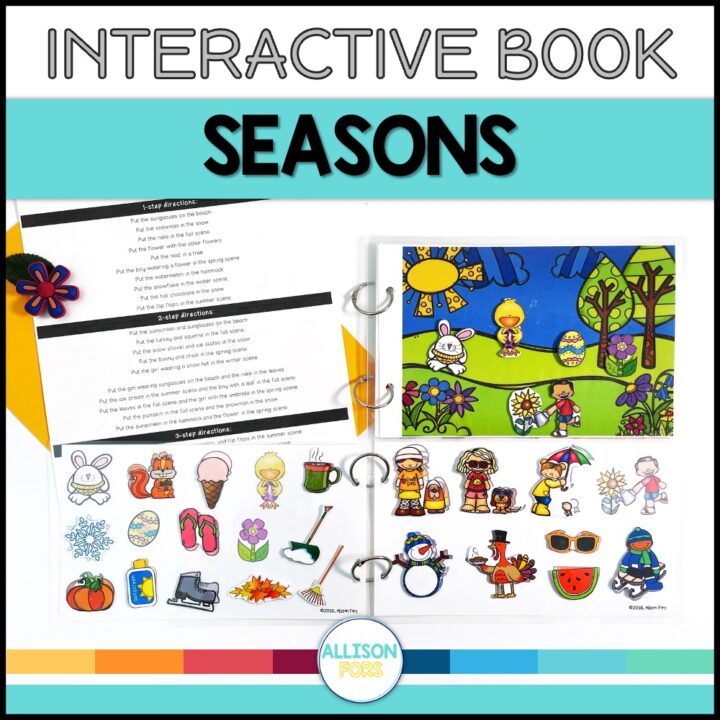 Seasons and Weather Interactive Book Speech Therapy | Allison Fors, Inc.