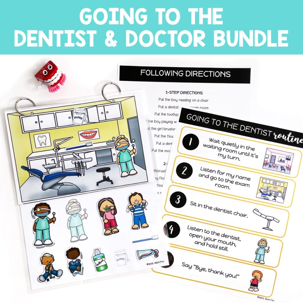 Social Stories Going to the Dentist & Doctor Interactive Books BUNDLE ...