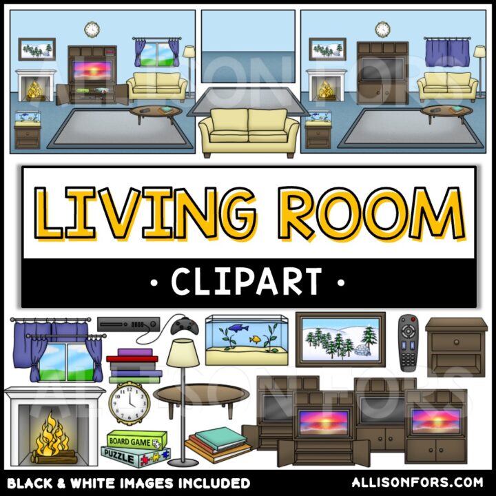 Living Room Clip Art | Allison Fors, Inc.