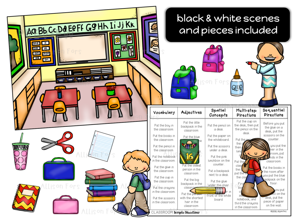 Back to School Barrier Games Speech Therapy - Speaking and Listening ...