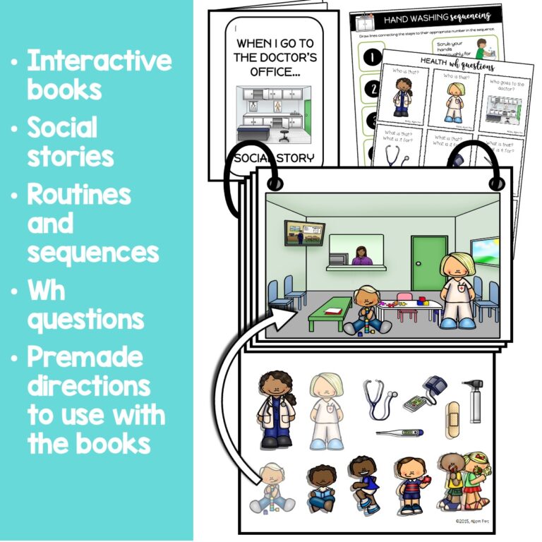 Social Stories Going to the Dentist & Doctor Interactive Books BUNDLE ...