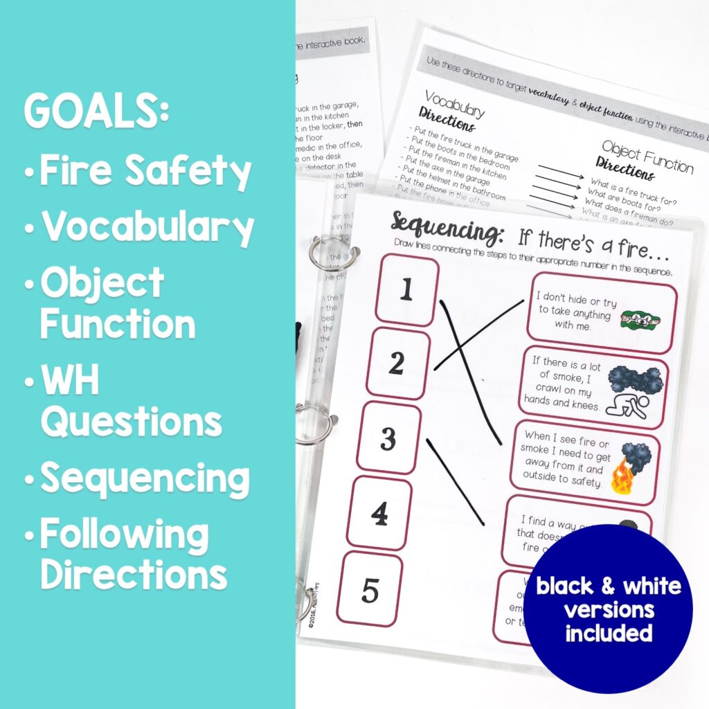Fire Safety Week - Functional Life Skills Special Education Interactive ...