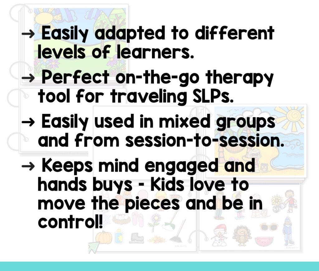 Seasons and Weather Interactive Book Speech Therapy | Allison Fors, Inc.