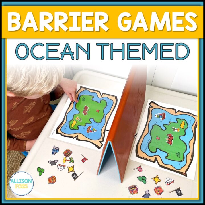 Ocean Themed Barrier Games Speech Therapy - Speaking and Listening ...