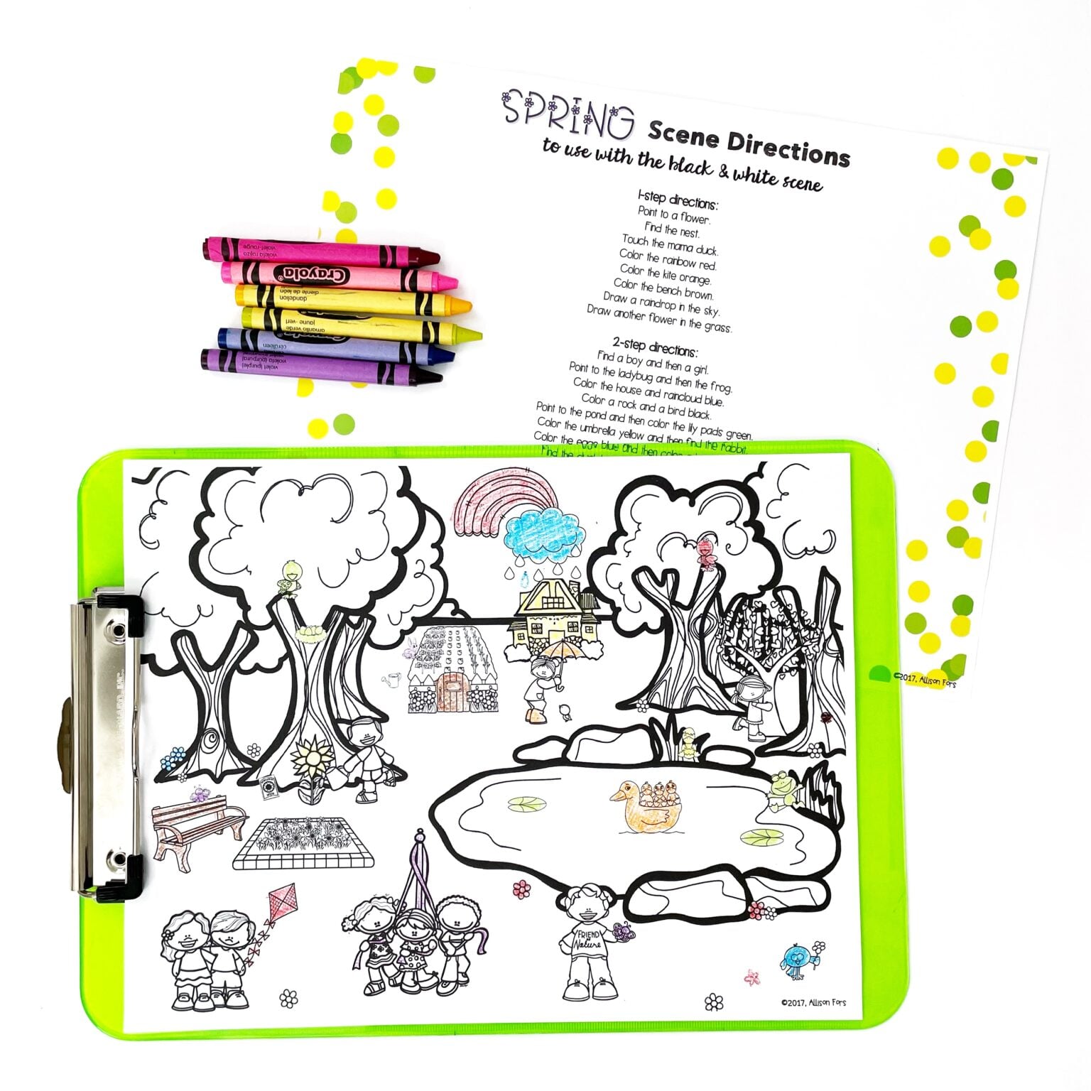 Spring Picture Scene for Speech Therapy - Language Scene | Allison Fors ...