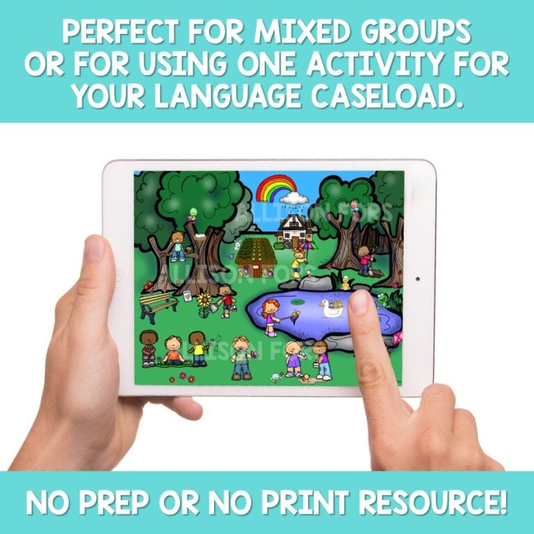 Spring Picture Scene for Speech Therapy - Language Scene | Allison Fors ...
