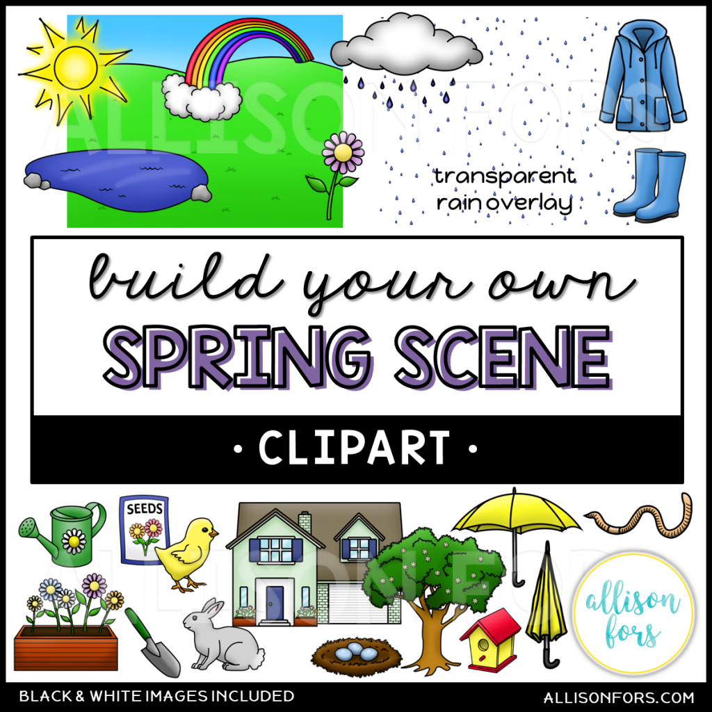Build Your Own: Spring Scene Clip Art | Allison Fors, Inc.